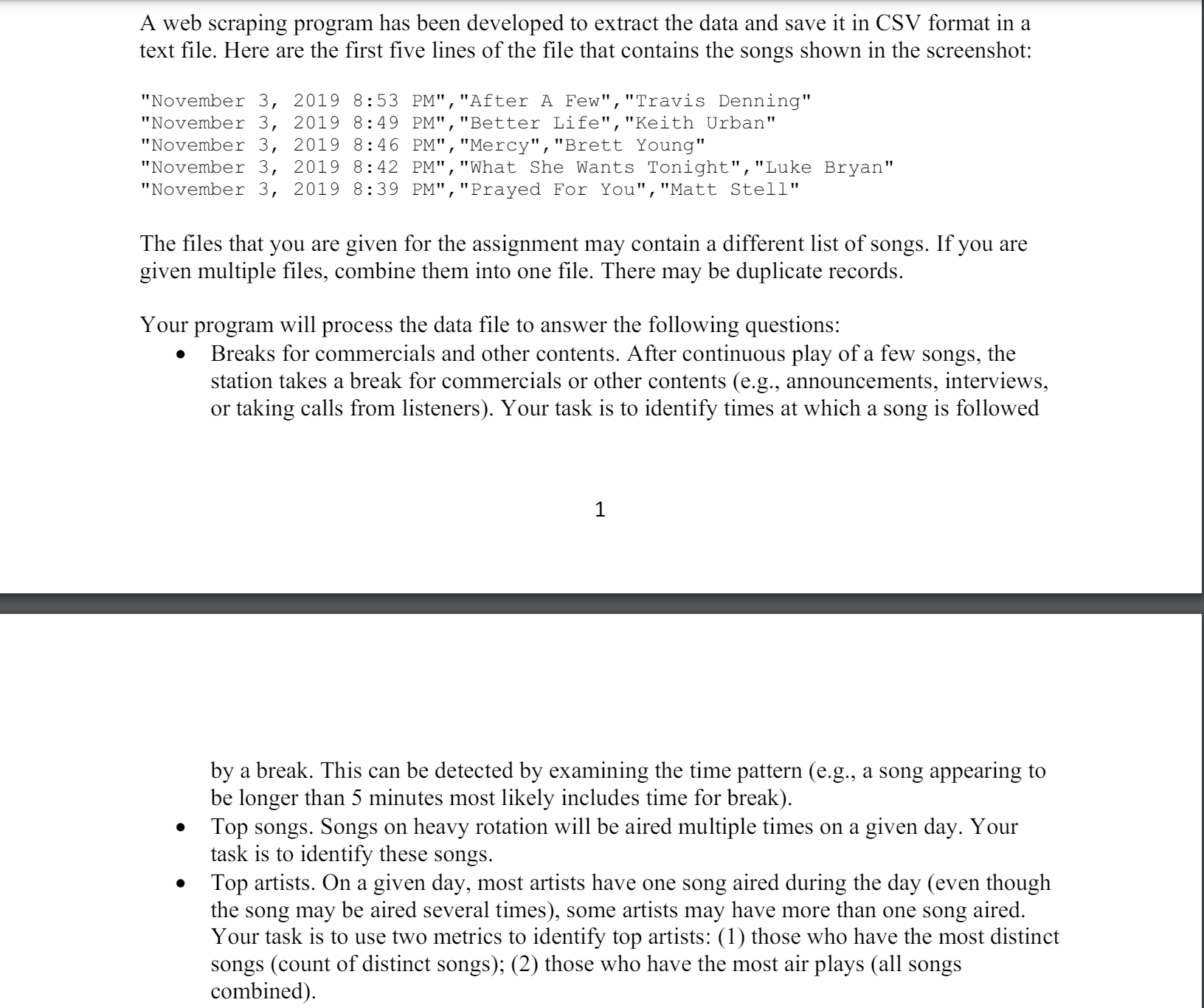 Solved A web scraping program has been developed to extract | Chegg.com