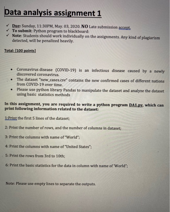 Solved Data Analysis Assignment 1 Due Sunday 1130pm 9576