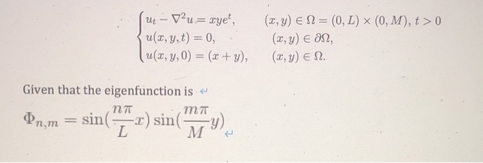 Solved Apple the ei-function expansion method to solve the | Chegg.com