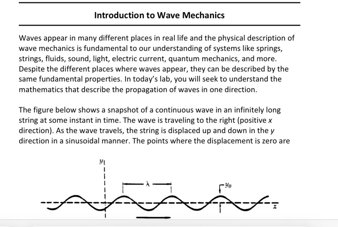 Solved Introduction to Wave Mechanics\\nWaves appear in many | Chegg.com