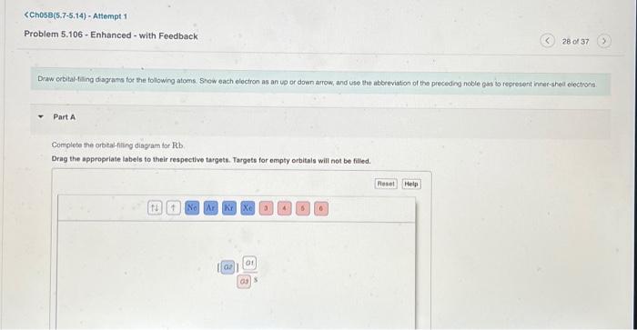 Solved Part A Complete the orecal-fing dingram ior Rb Drag | Chegg.com