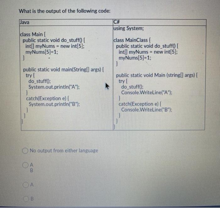 Solved What Is The Output Of The Following Code Java C