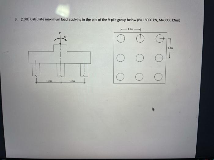 Solved 3. (10%) Calculate maximum load applying in the pile | Chegg.com