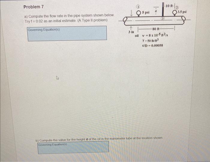Solved a) Compute the flow rate in the pipe system shown | Chegg.com