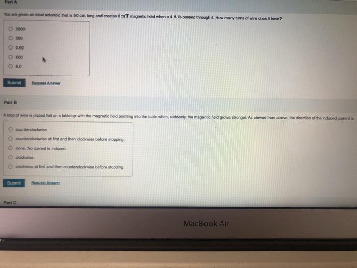 Solved Part You are an ideal solood that is 50 cm long and | Chegg.com