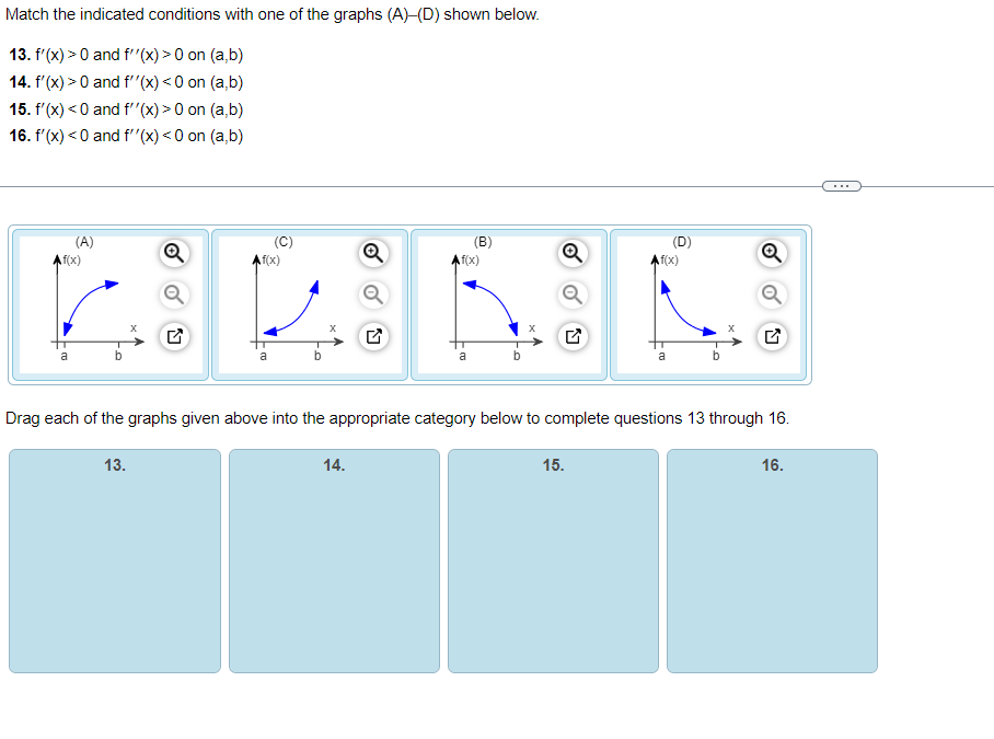 Solved Match the indicated conditions with one of the graphs | Chegg.com