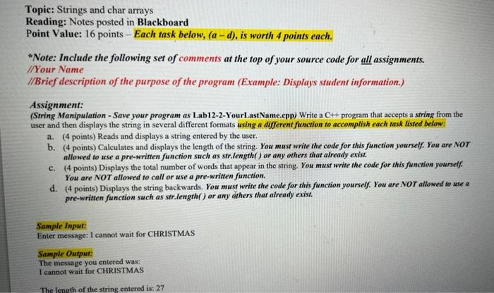 Solved //Your Name //Brief description of the purpose of the | Chegg.com