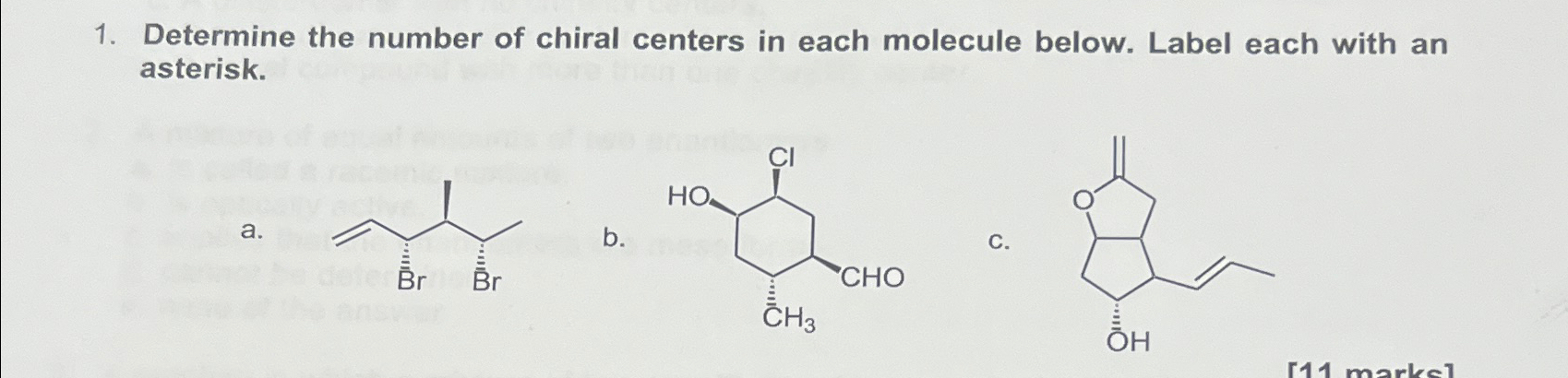 Solved Determine the number of chiral centers in each | Chegg.com
