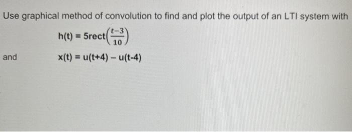 Solved Use graphical method of convolution to find and plot | Chegg.com