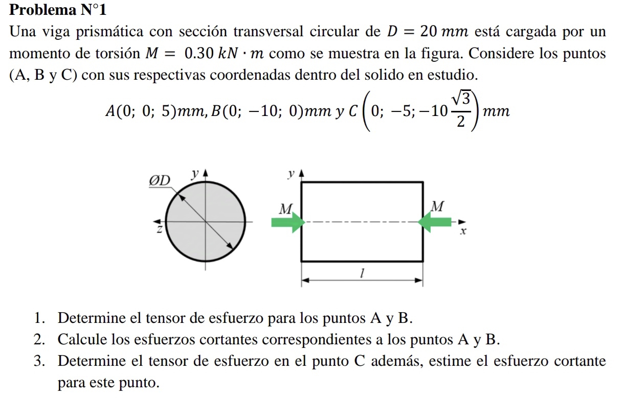 Problema °1Una viga prismática con sección | Chegg.com