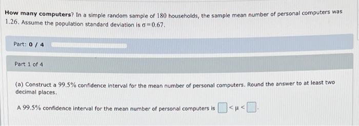 Solved How Many Computers In A Simple Random Sample Of 1132