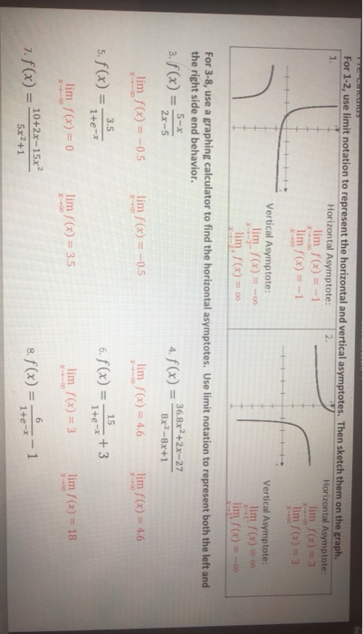 Solved 2.4 Corrective Assignment - Limits to Infinity Name: | Chegg.com