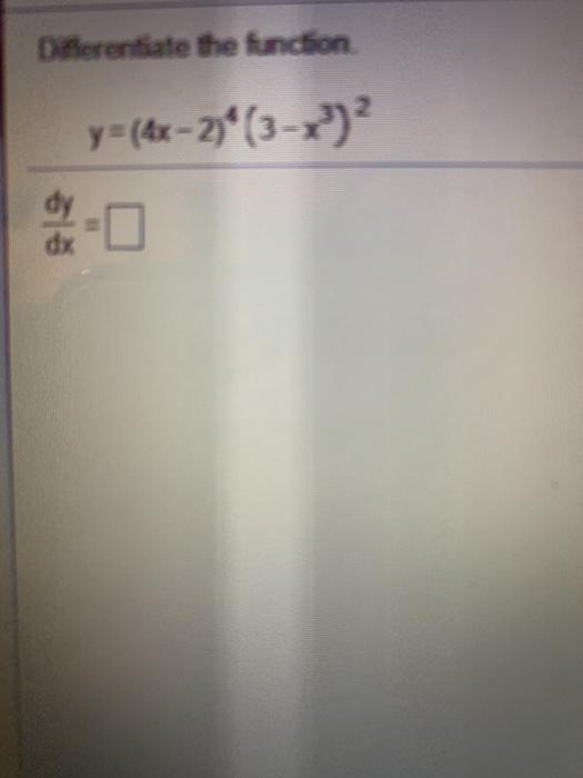 Solved Diferentiate the function y=(fx-2)^(3-X)? | Chegg.com