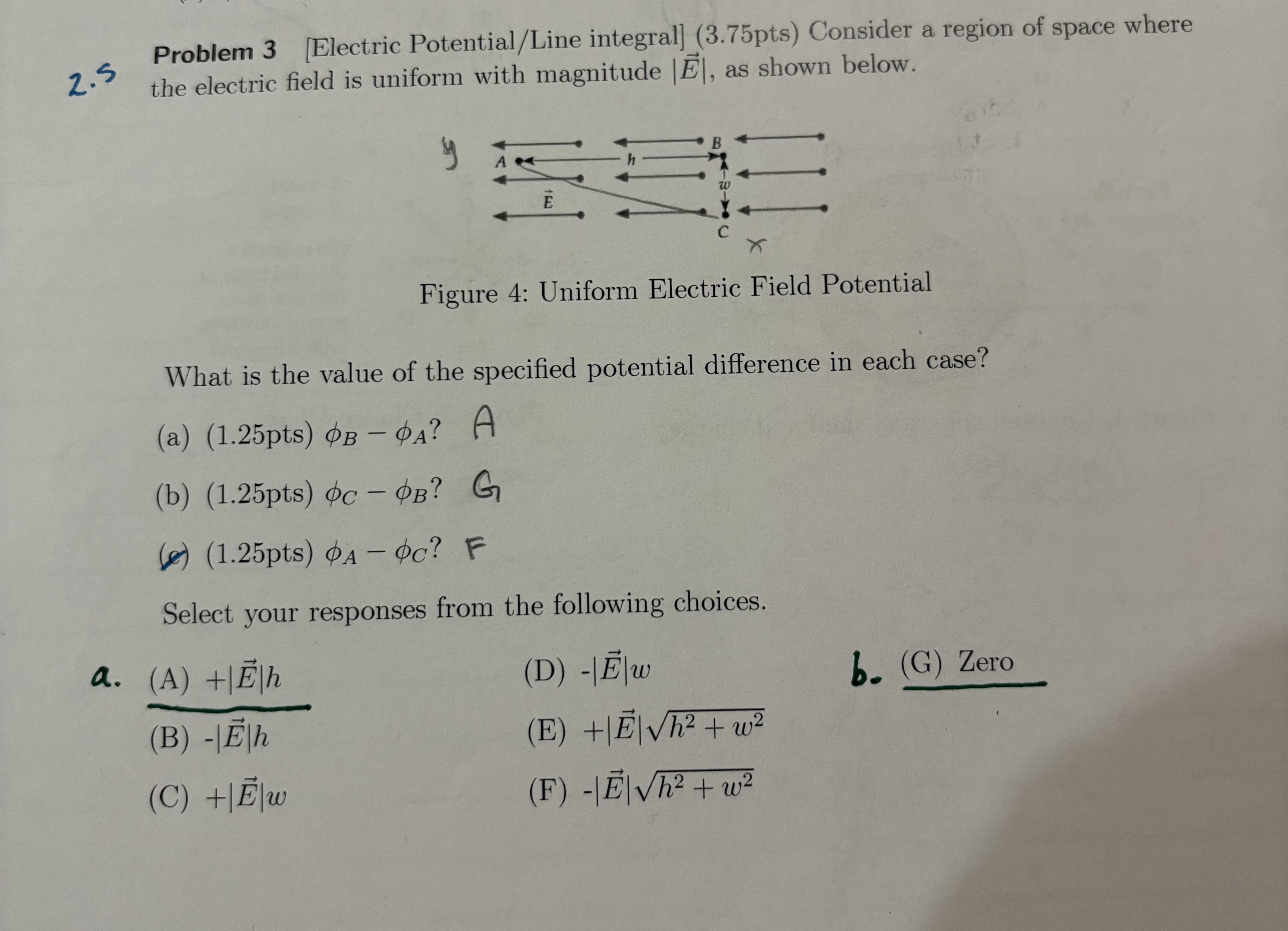 Solved the electric field is ﻿uniform with magnitude | Chegg.com