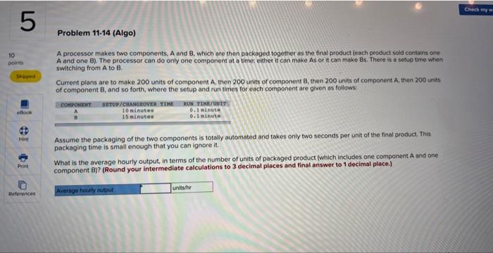 Solved A processor makes two components. A and B, which are | Chegg.com