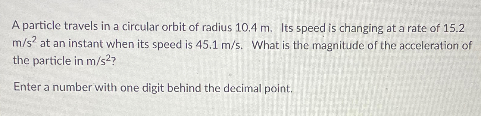 Solved A particle travels in a circular orbit of radius | Chegg.com