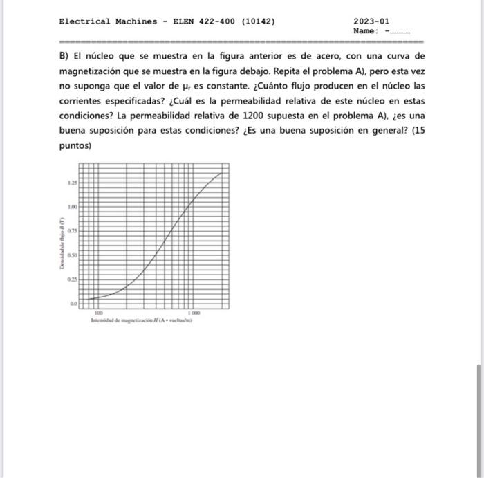 Part III ( 30 points): A) En la figura se muestra un | Chegg.com