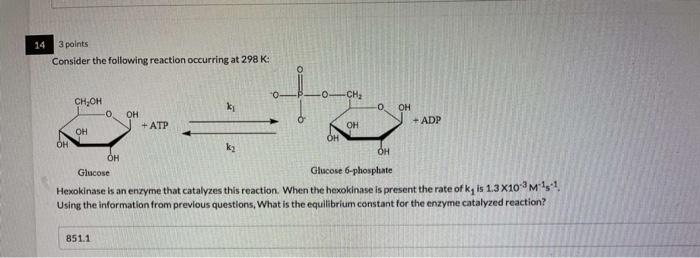 3 points Consider the following reaction occurring at | Chegg.com