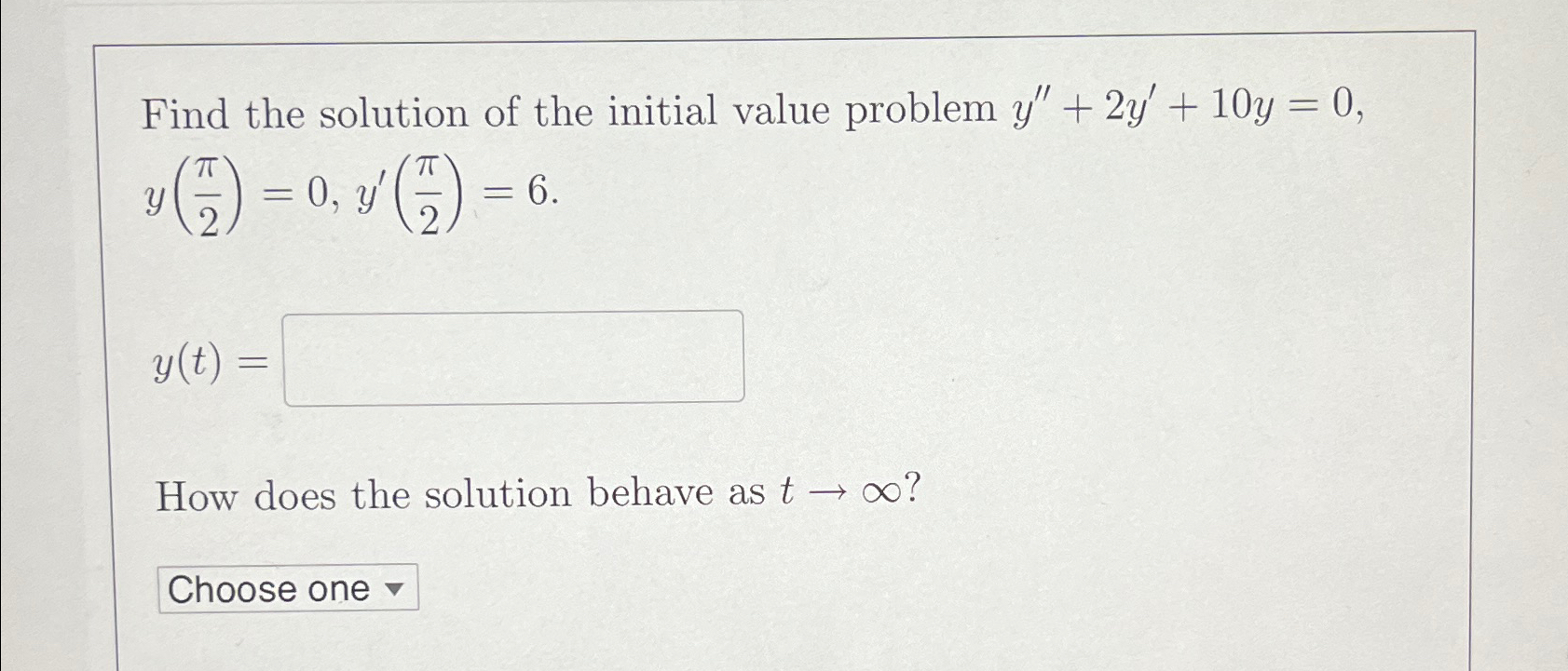 Solved Find the solution of the initial value problem | Chegg.com