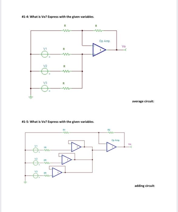 Solved 81-1: V1, V2 and VO => VI, V2 and VO? 91-2: R1 R2 | Chegg.com