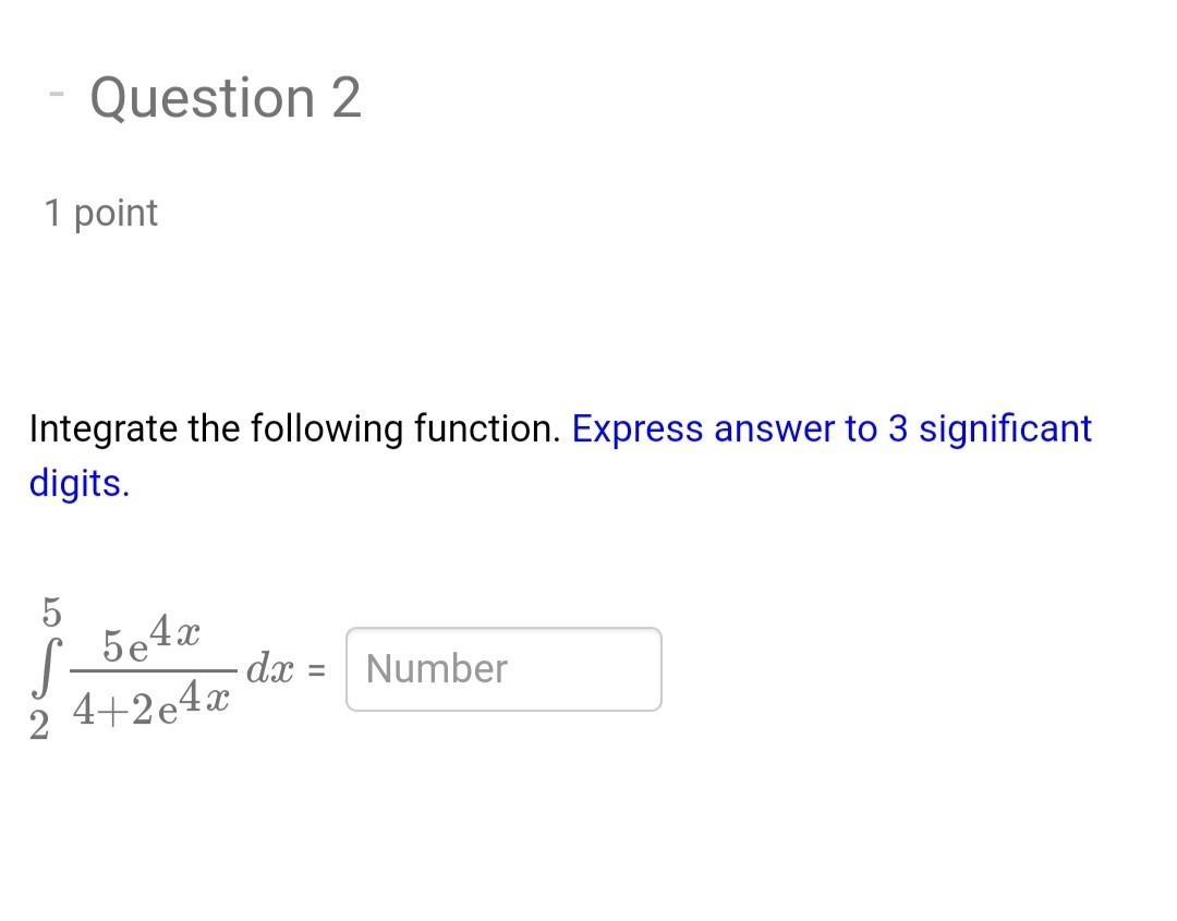Solved 1 point Integrate the following function. Express | Chegg.com