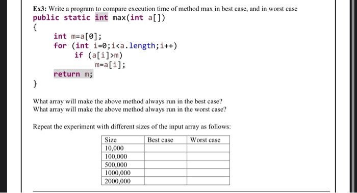 Solved Ex3 Write A Program To Compare Execution Time Of 1304