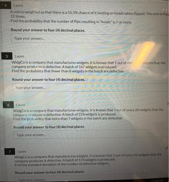 Solved A coin is weighted so that there is a 55.5% chance of | Chegg.com