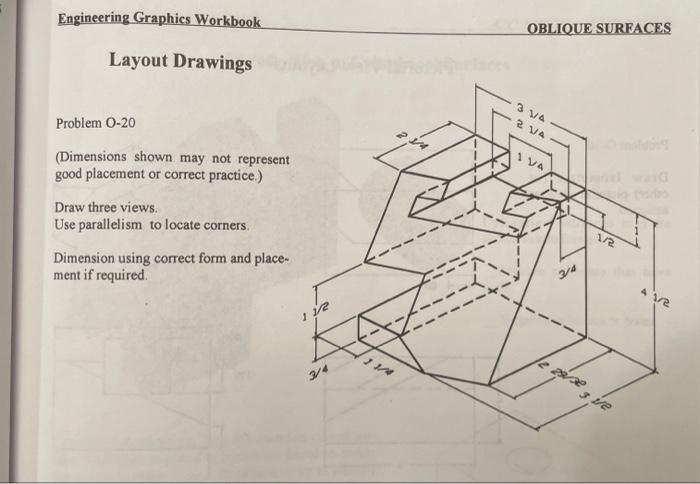 Solved Problem O-20 (Dimensions shown may not represent good | Chegg.com