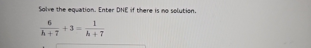 Solved Solve the equation. Enter DNE if there is no | Chegg.com
