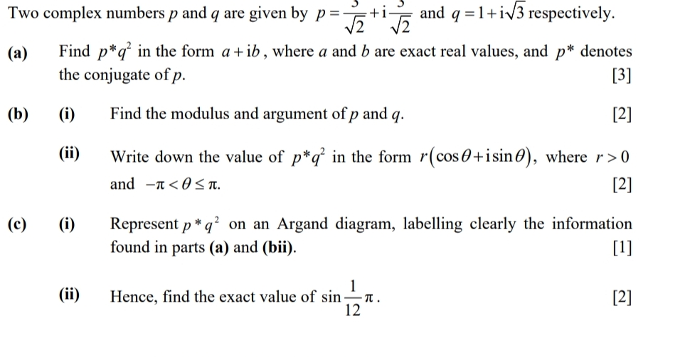 Solved Two complex numbers p ﻿and q ﻿are given by p=322+i322 | Chegg.com