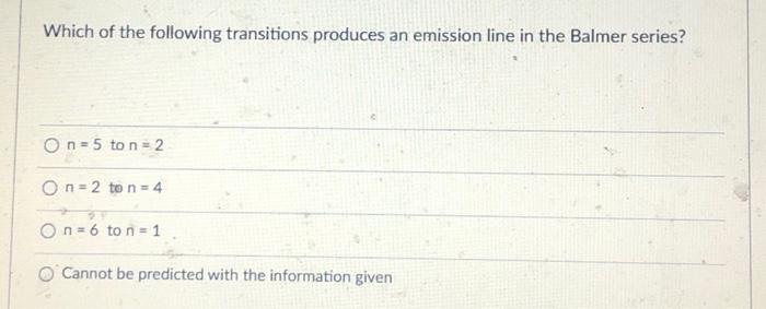Solved Which of the following transitions produces an | Chegg.com