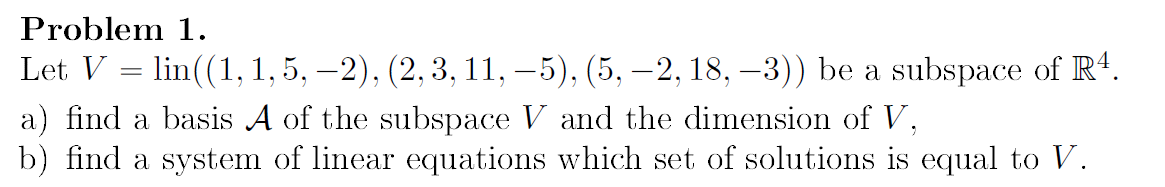 Solved Problem 1.Let | Chegg.com
