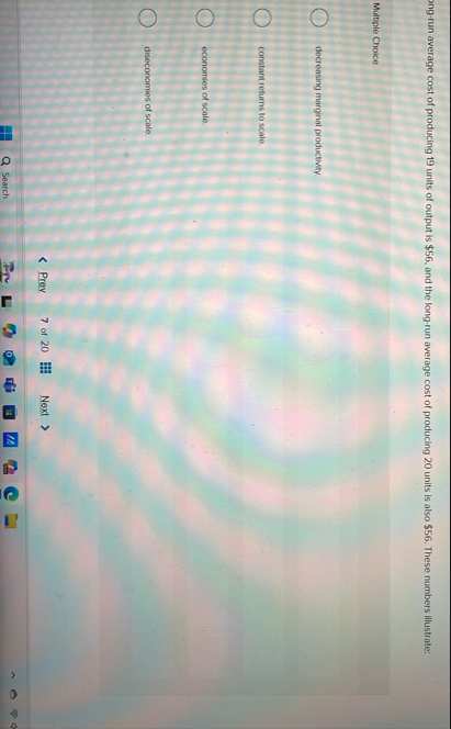 Solved ng-run average cost of producing 19 ﻿units of output | Chegg.com