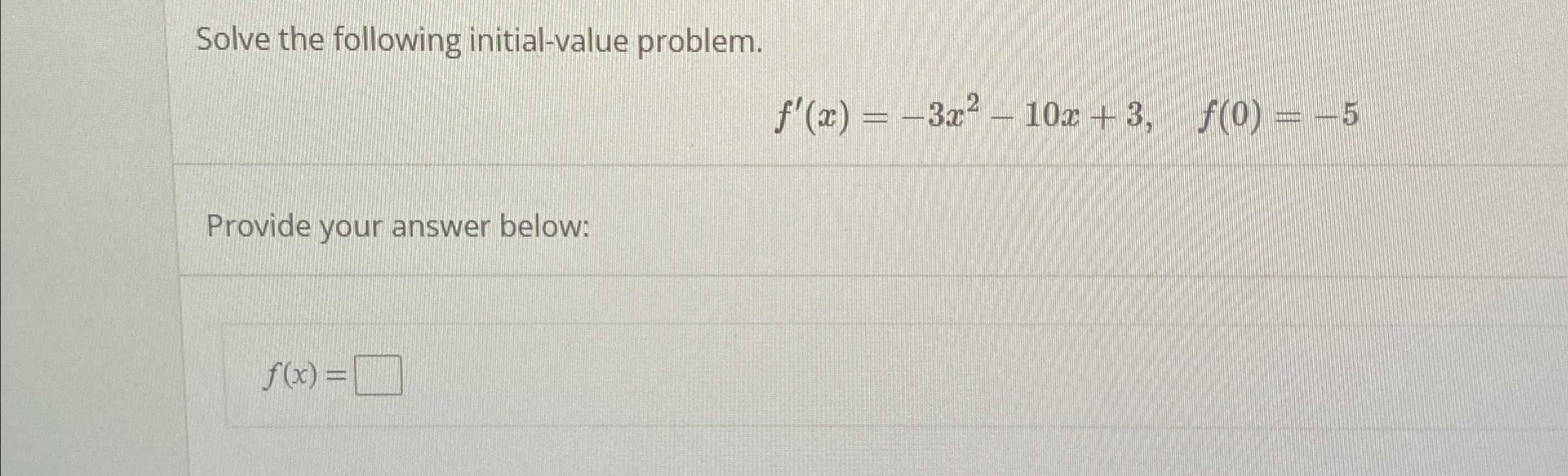 Solved Solve the following initial-value | Chegg.com