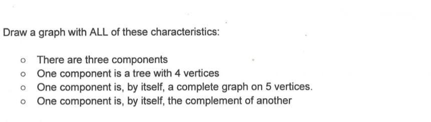 Solved Draw a graph with ALL of these characteristics: There | Chegg.com