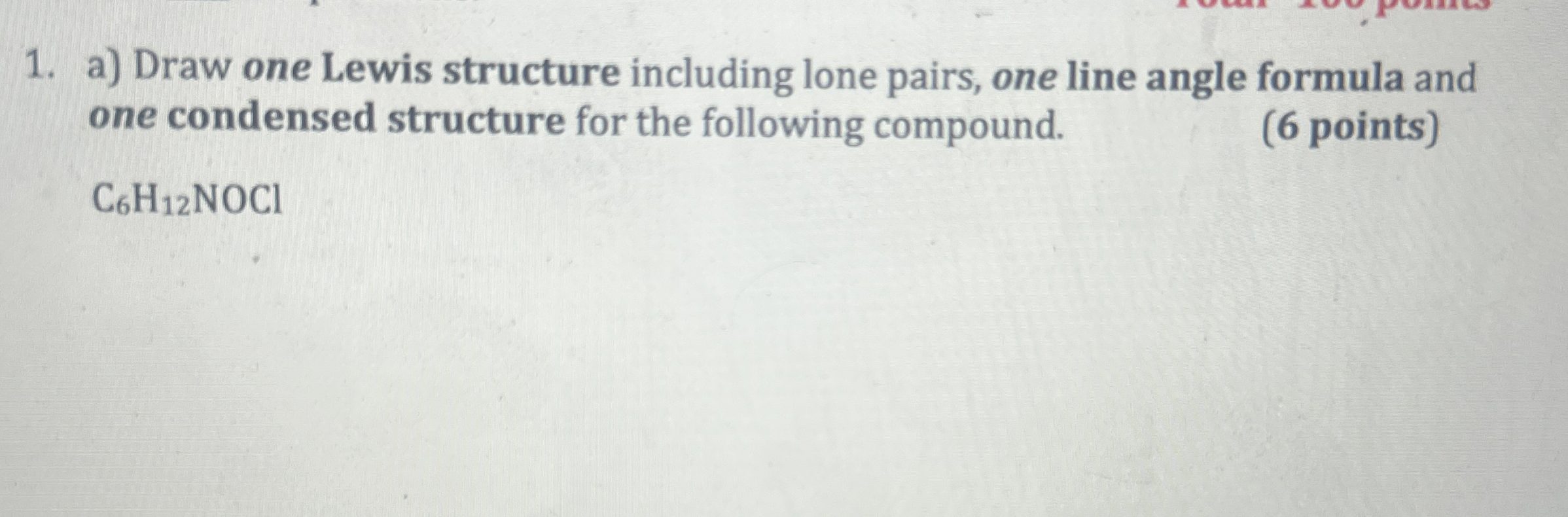 Solved a) ﻿Draw one Lewis structure including lone pairs, | Chegg.com
