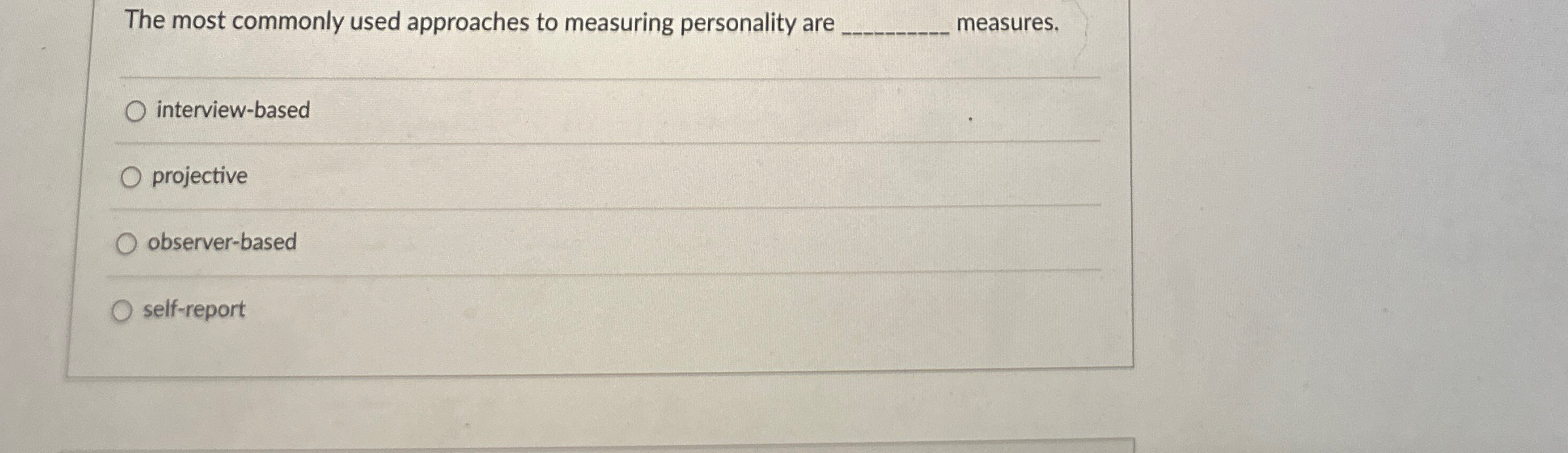 Solved The most commonly used approaches to measuring | Chegg.com
