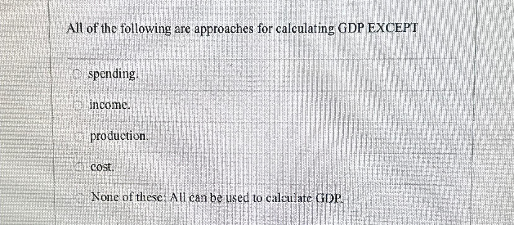 Solved All of the following are approaches for calculating | Chegg.com