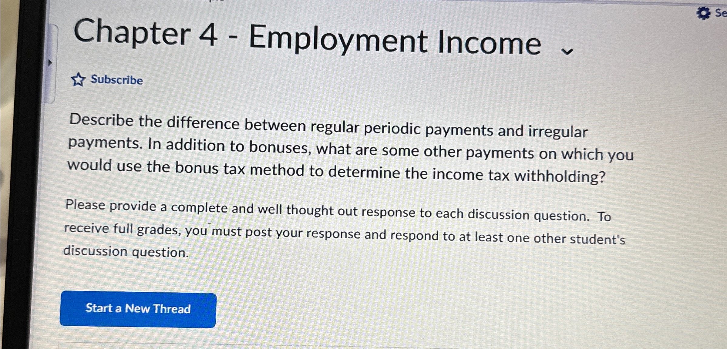 Solved Chapter 4 - ﻿Employment IncomeSubscribeDescribe the | Chegg.com