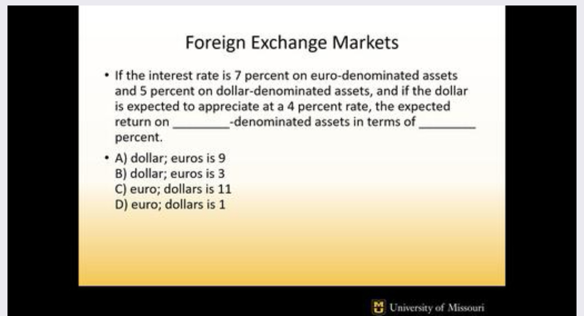 Solved Foreign Exchange MarketsIf the interest rate is 7 | Chegg.com
