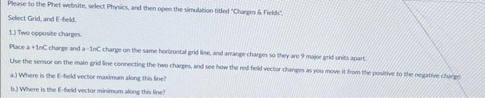 Solved Prearse to the Phet website, select Physics, and then | Chegg.com