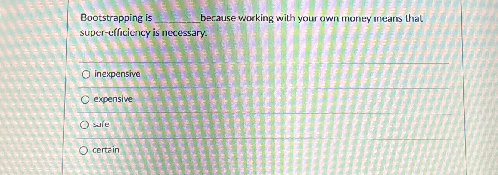Solved Bootstrapping is ﻿because working with your own | Chegg.com