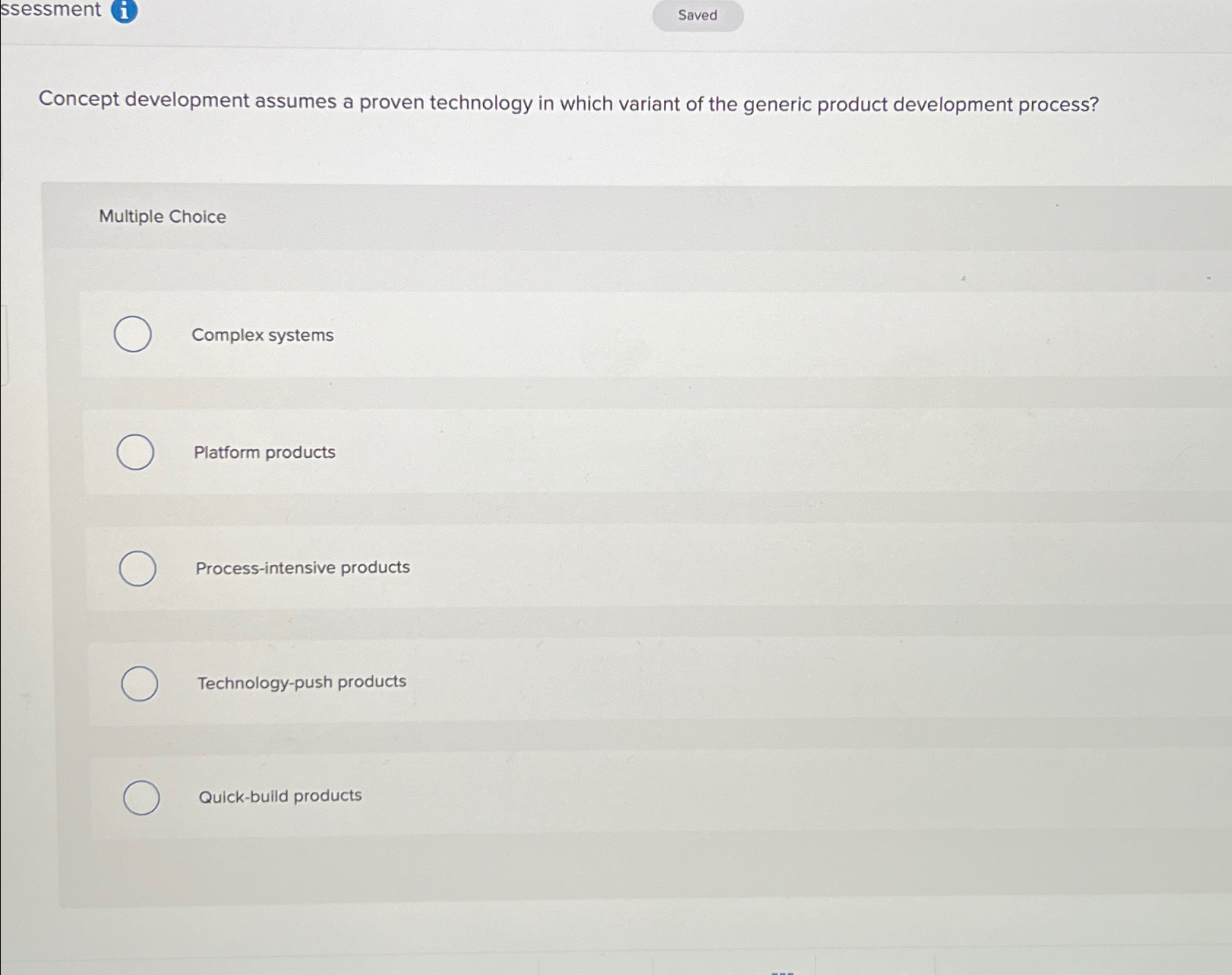 Solved ssessment (i)Concept development assumes a proven | Chegg.com