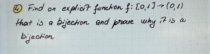 Solved (4) Find on explicit function \\( f:[0,1] | Chegg.com