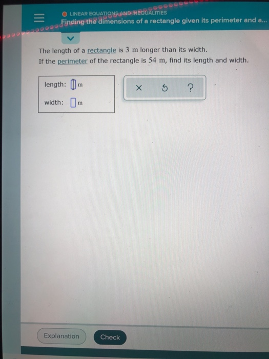 Solved O LINEAR EQUATIONS AND INEQUALITIES Finding the | Chegg.com