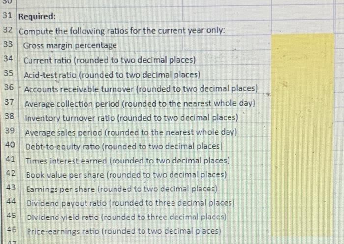 Solved how do i fill the highlighted parts into excel? | Chegg.com
