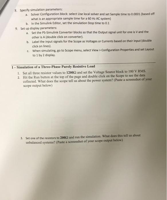 PRE-LAB Assignment: I - Setting up Simscape 1. Open | Chegg.com