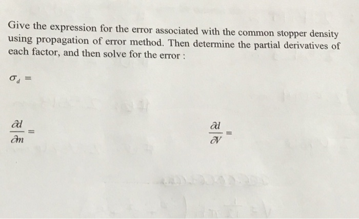 Solved Give the expression for the error associated with the | Chegg.com