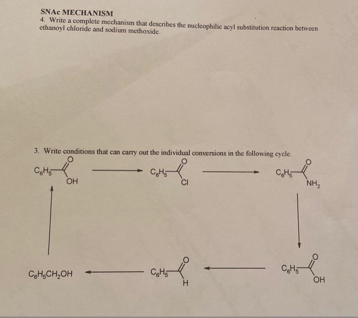 Solved SNAC MECHANISM 4. Write a complete mechanism that | Chegg.com
