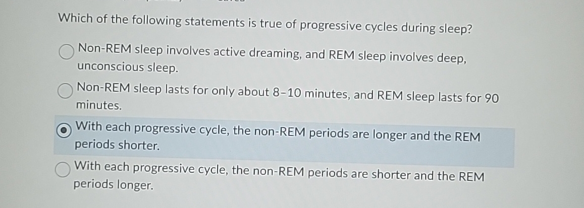 Solved Which of the following statements is true of | Chegg.com